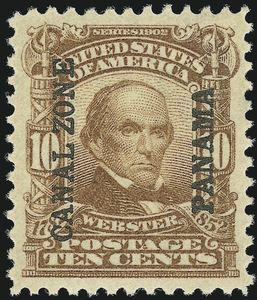 Stamp: Daniel Webster (Canal Zone) (US overprinted) Mi:US-CZ 8,Sn:US-CZ ...