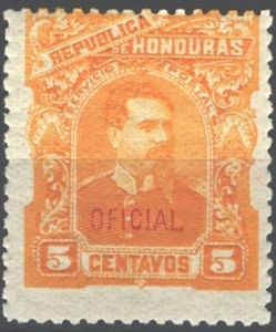 Stamp: President Luis Bográn (1845-1895) (Honduras(President Luis ...