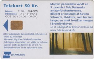 Phonecard: Forest (Tele Danmark, Denmark(Tdc Definitive) Tel:TDD031