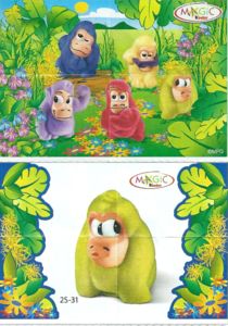 Meal Toy: Green Gorilla (Kinder Surprise, Europe(Joy - Gorillas) Col:2S-31a