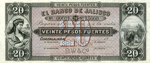 Banknote: 20 Pesos Fuertes (Mexico(Specialized Issue "El Banco de ...