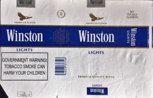 Cigarette Pack: Winston Lights (United States of America) Col:US-CT-0221