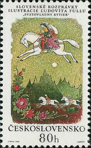 Stamp: The knight who ruled the world (Czechoslovakia(Slovak National ...