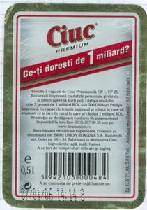Drink Label: Ciuc Premium (Heineken Romania S.A., RomaniaCol:RO-BEER-000460