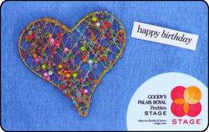 Gift Card: Happy Birthday (Stage, United States of America(Goodys ...