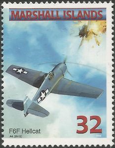 Stamp: F6F Hellcat (Marshall Islands(Legendary Aircraft of the U.S ...