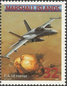 Stamp: F/A-18 Hornet (Marshall Islands(Legendary Aircraft of the U.S ...