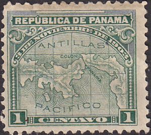 Stamp: Map of Panama (Panama(Declaration of Independence, 2nd ...