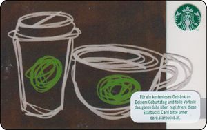 Gift Card: 2 Cups (Starbucks, Austria(Starbucks) Col:AT-S-16-11074470-D