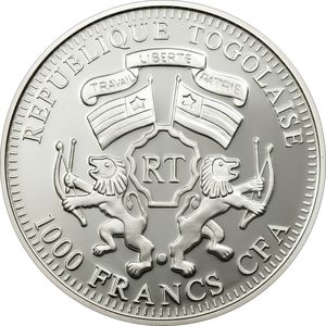 Coin: 1,000 CFA Francs (Lion) (Togo) (2011 - Protection of Wildlife)