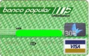 Tarjeta de Banco: Banco Popular (Banco Popular, ColombiaCol:CO-VI-0001