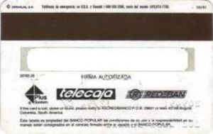 Bank Card: Banco Popular (Banco Popular, Colombia) Col:CO-VI-0001