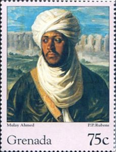 邮票: Mulay Ahmed, by Rubens (格林纳达(Famous Drawings and Paintings by ...