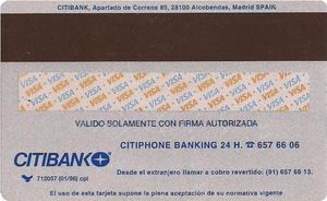 Bank Card: Citibanko (Citibank, Spain) Col:ES-VI-0003.03