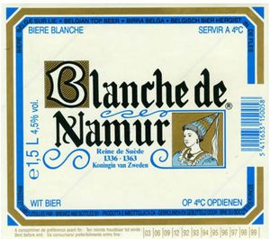Drink Label: Blanche de Namur (Brasserie Du Bocq, BelgiumCol:BE-BEER-016315