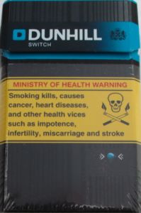 Cigarette Pack: Dunhill Switch (KenyaCol:KE-CT-0001