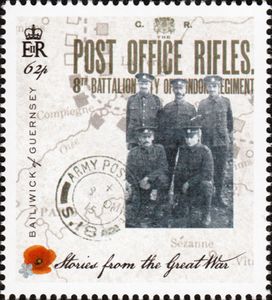 Stamp: The Post Office Rifles (Guernsey(Stories from the Great War (II ...