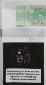 Cigarette Pack: Compliment White Demi Slims (UkraineCol:UA-CT-0255