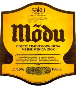 Drink Label: Saku Modu (Saku Õlletehas AS, EstoniaCol:EE-BEER-000337