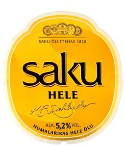 Drink Label: Saku Hele (Saku Õlletehas AS, EstoniaCol:EE-BEER-000340