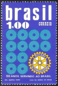 Stamp: Rotary Club in Brazil (Brazil) (Rotary Club in Brazil, 50th ...