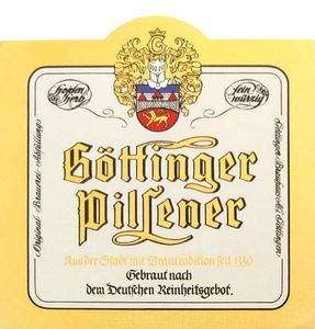 Drink Label: Gottinger Pilsener (Göttinger Brauhaus AG, Germany ...