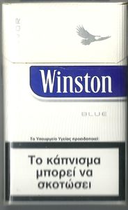 Cigarette Pack: Winston Blue 20 (Greece(Winston Blue 20) Col:GR-CT-1158