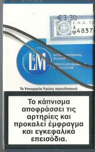 Cigarette Pack: L&M Blue Label 21 (Greece(L&M Blue Label 21) Col:GR-CT-1154
