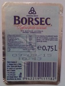 Drink Label: Borsec (Romaqua Group S.A. Borsec, RomaniaCol:RO-WATER-000028