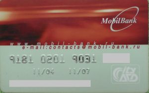 Bank Card: MobilBank City Card (MobilBank, RussiaCol:RU-GM-0146.02