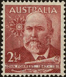 Stamp: John, Lord Forrest of Bunbury - Explorer (1847-1918) (Australia ...