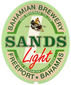 Drink Label: Sands Light (Bahamian Brewery and Beverage Co. Ltd ...