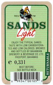 Drink Label: Sands Light (Bahamian Brewery and Beverage Co. Ltd ...