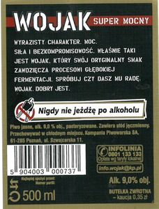 Drink Label: Wojak Super Mocny (Lech Browary Wielkopolski, PolandCol:PL ...