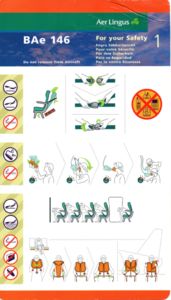 Safety Card: BAe 146 (Aer Lingus, IrelandCol:EIN-IE-0008
