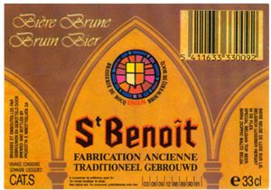 Drink Label: St. Benoit Brune-Bruin (Brasserie Du Bocq, BelgiumCol:BE ...
