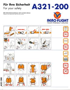 Safety Card: A321-200 (Aero Flight, Germany, Federal RepublicCol:ARF-DE ...