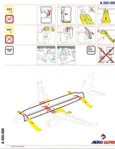 Safety Card: A320-200 (Aero Lloyd, Germany, Federal RepublicCol:AEF-DE-0004
