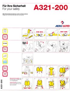 Safety Card: A321-200 (Aero Lloyd, Germany, Federal RepublicCol:AEF-DE-0007