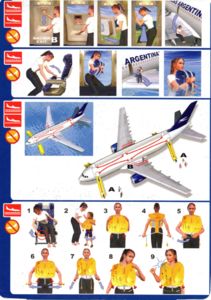 Safety Card: Boeing 737 (Aerolineas Argentinas, ArgentinaCol:ARG-AR-0004