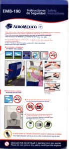 Safety Card: EMB-190 (Aeromexico, MexicoCol:AMX-MX-0008