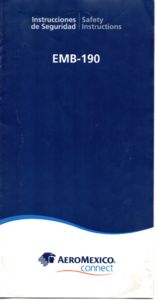 Safety Card: EMB-190 (Aeromexico Connect, MexicoCol:SLI-AC-MX-0002