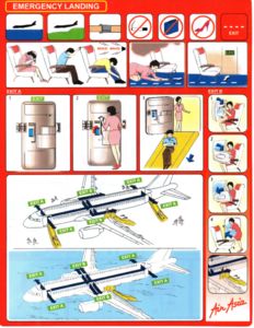 Safety Card: A320 (Air Asia, MalaysiaCol:AXM-MY-0001