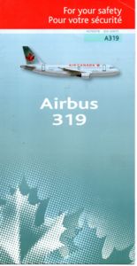 Safety Card: Airbus 319 (Air Canada, CanadaCol:ACA-CA-0002