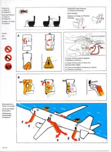 Safety Card: Airbus A320-200 (Air Europe, ItalyCol:AEL-IT-0001