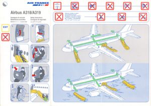 Safety Card: Airbus A318/A319 (Air France, France) Col:AFR-FR-0005