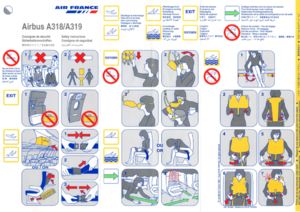 Safety Card: Airbus A318/A319 (Air France, FranceCol:AFR-FR-0006