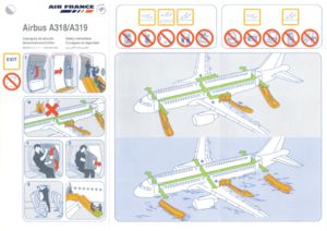 Safety Card: Airbus A318/A319 (Air France, FranceCol:AFR-FR-0007