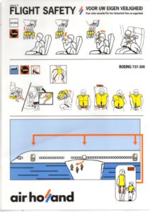 Safety Card: Boeing 737-300 (Air Holland, NetherlandsCol:HLN-NL-0001