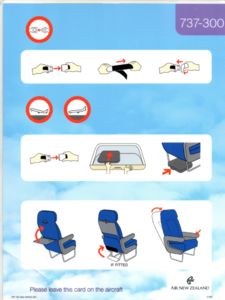 Safety Card: 737-300 (Air New Zealand, New ZealandCol:ANZ-NZ-0002